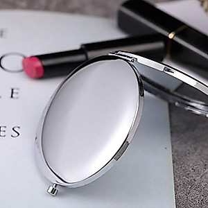 Sister Gifts from Sister Birthday Gift for Woman Compact Mirror Pocket Travel Mirrors Christmas Graduation (Silver to My Sister 1)