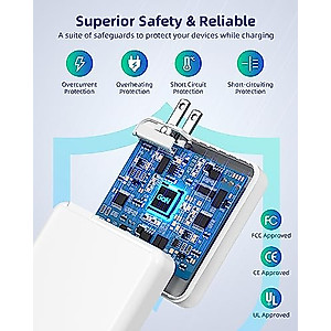 Mac Book Pro Charger - 118W USB C Fast Charger Power Adapter Compatible with USB C Port MacBook Pro, MacBook Air, New iPad Pro and All USB C Device, 7.2ft USB-C to C Charge Cable, White