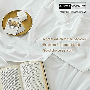 Luxury Egyptian Cotton 500 Thread Count 4 Pieces Bed Sheet Set - Premium Sateen Weave - Silky Smooth - Fits Upto 10-12 Inches Deep Pocket - Hotel Collection - Full Size (White)