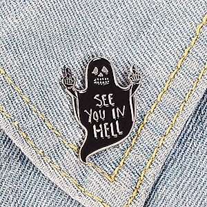 7 Packs Cute Enamel Pins Brooch for Collor Handbag Cap Knapsack Jeans Accessories Collection (Let's Hide)