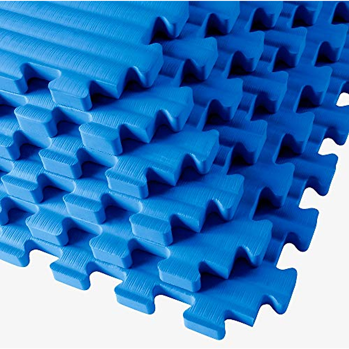 We Sell Mats 3/4 Inch Thick Martial Arts EVA Foam Exercise Mat, Tatami Pattern, Interlocking Floor Tiles for Home Gym, MMA, Anti-Fatigue Mats, 24 in x 24 in