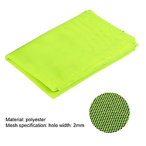MECCANIXITY 120cm/46.8inch Mesh Fabric Lightweight Sheer Slightly Stretchy for Backpack Pocket and Straps, Netting Clothes, Netting Bag, Shopping Bag Lemon Yellow 1yard