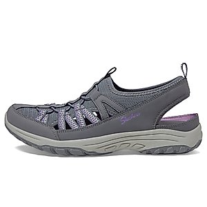 Skechers Modern Comfort Women's Women's Reggae Fest 2.0-What A View Water Shoe, CHARLCOAL, 7.5