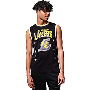 Ultra Game NBA Los Angeles Lakers Mens Jersey Sleeveless Muscle T-Shirt, Black, Small