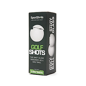 Golf Shots - Golf Ball Shaped Shot Glass, White