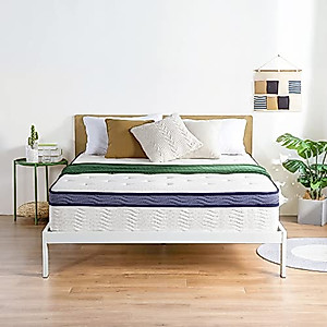 Olee Sleep 12 Inch Midnight Euro Top Gel Memory Foam Spring Hybrid Mattress, Mattress In a Box, CertiPUR-US Certified, Queen