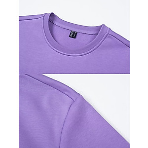 KEFITEVD Men's Sweatshirt Crewneck Athletic Tops Thick Long Sleeve Sweatshirts Heavy Warm Fleece Polar Lined Pullover Shirts for Men Army Green