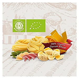 Organic Fusilli Lunghi Pasta by Flora Foods | Long Spiral Pasta Imported from Italy (16 oz / 454g) | Cooks al Dente