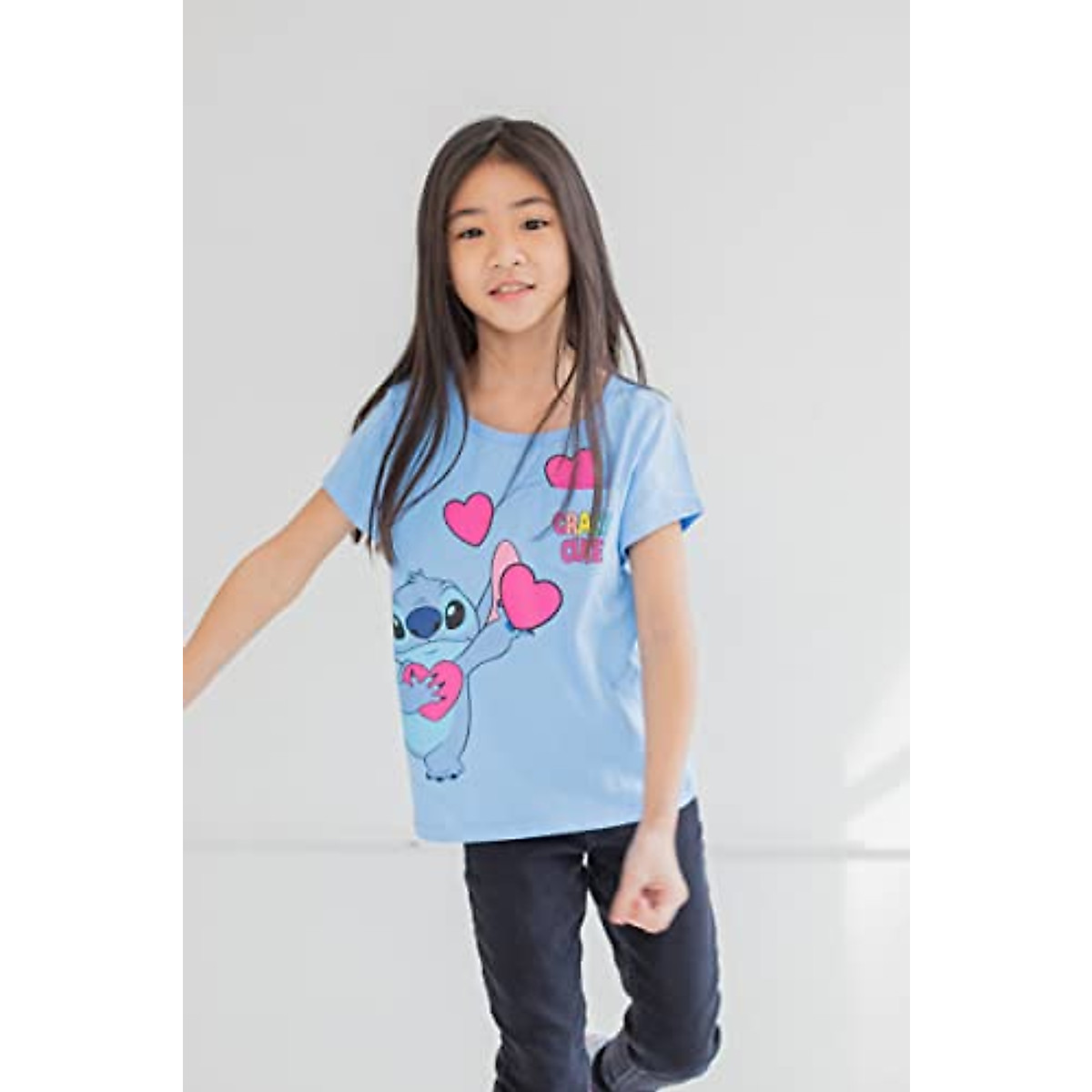 Disney Lilo & Stitch Little Girls T-Shirt Stitch Blue 7-8