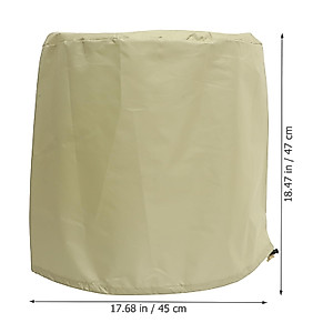 Yardwe Round Patio Table Cover Furniture Cover Outdoor Coffee Table Covers Tea Table Covers, 17.6 x 18.4 Inches