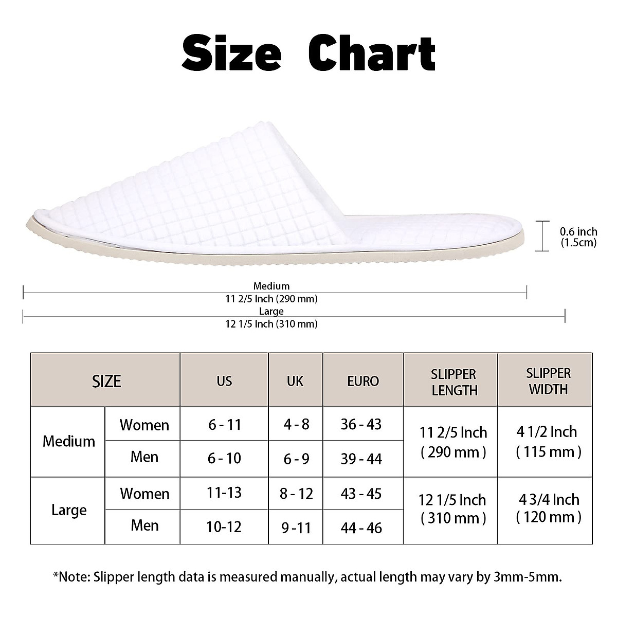 Anmerl Spa Slippers - 10 Pairs Comfy Unisex Slippers - Premium Bulk Disposable Hotel Slippers - Thick Cotton Velvet House Slippers for Guests Wedding Party Travel - Non Slip, Machine Washable, White