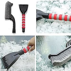 26" Snow Brush and Ice Scraper Windshield, Snow Removal Tool Car Brush with Ergonomic Comfortable Foam Grip for Car, Trucks, SUVs