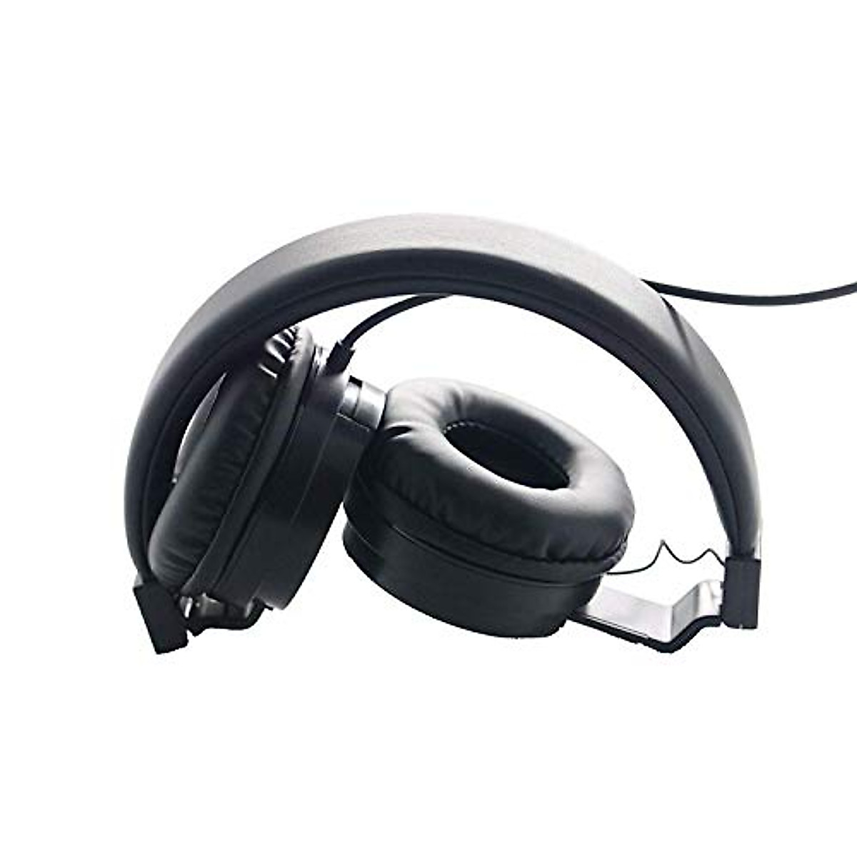 TENLUBEN Gorsun Kids Headphones Wired Headphone, Children Girls Boys Teen Lightweight Foldable Adjustable Corded On-Ear Headset for School Online Course Chromebook Cellphones Kindle Airplane (Black)