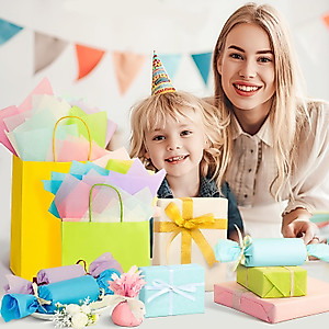 Simetufy 120 Sheets Tissue Paper for Gift Bags, 8 Colors 20 x 20 Inch Art Tissue Paper Bulk, Gift Wrapping Tissue Paper for Crafts, Holiday, Birthday, Halloween, Christmas and DIY Project