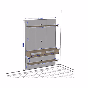Manhattan Comfort Libra Floating Wall Entertainment Center, White