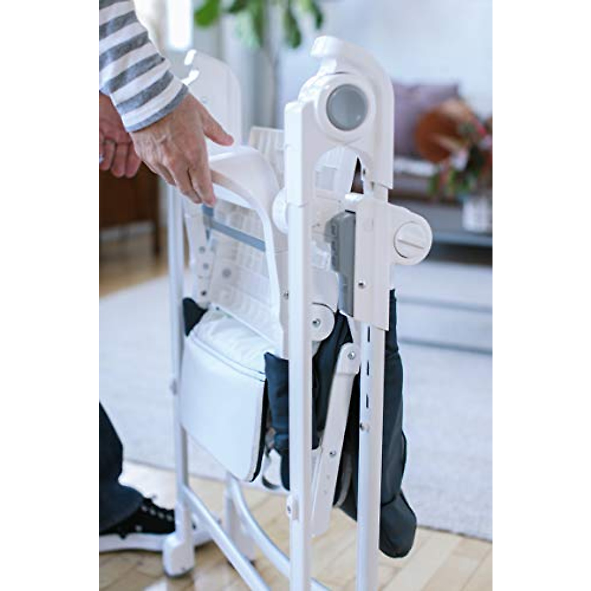 Inglesina Gusto Folding Convertible High Chair For Baby & Toddler Chair With Removable Tray, Cream