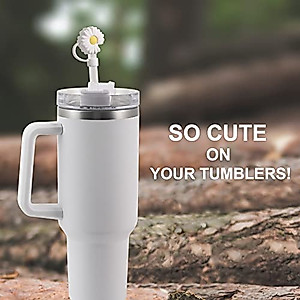 MLKSI 4 Pack Straws cover for Stanley 40 oz Adventure Tumbler, Straw Cover for Stanley Cup Accessories, 4 Pcs Straws Cap for Stanley 40 oz 30oz Tumbler with Handle