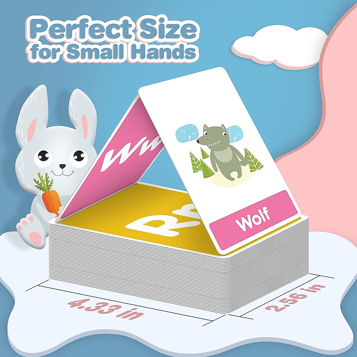 Flash Cards for Toddlers 1 2 3 4 Years, Alphabet Flash Cards with 58 Cards Colors Shapes Numbers Animals and Alphabet for Toddler Learning Activities