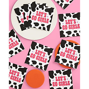 xo, Fetti Let's Go Girls Rodeo Napkins - 3-ply, 25 pcs | Bachelorette Party Decorations, Nashville Supplies, Cowgirl Bride Party Favors, Birthday Party, Western Theme