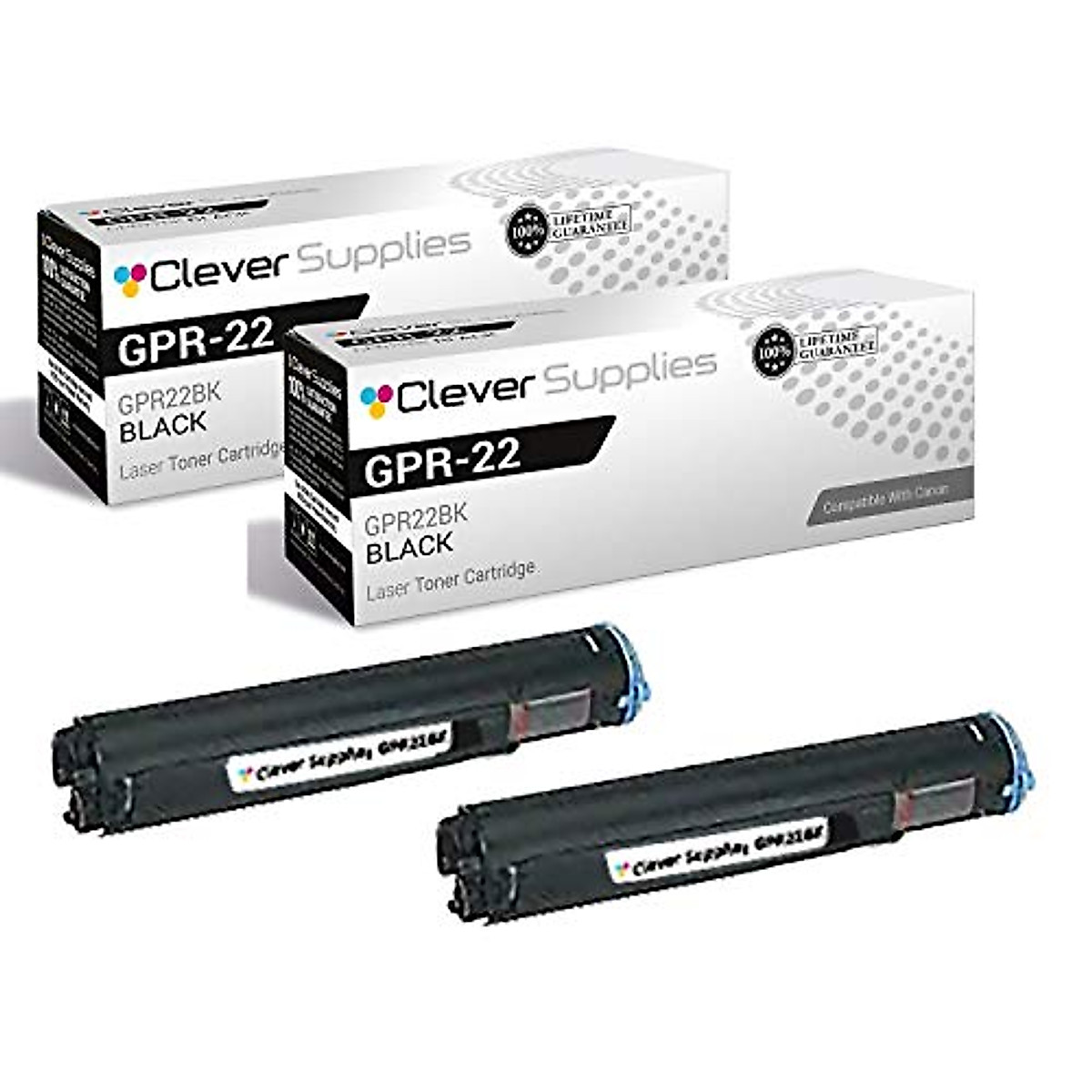 CS Compatible Toner Cartridge Replacement for Canon GPR-22 0386B003AA Black Canon 1018 1022 1023 1023iF 1023N 1025 1025iF 1025N 2 Pack
