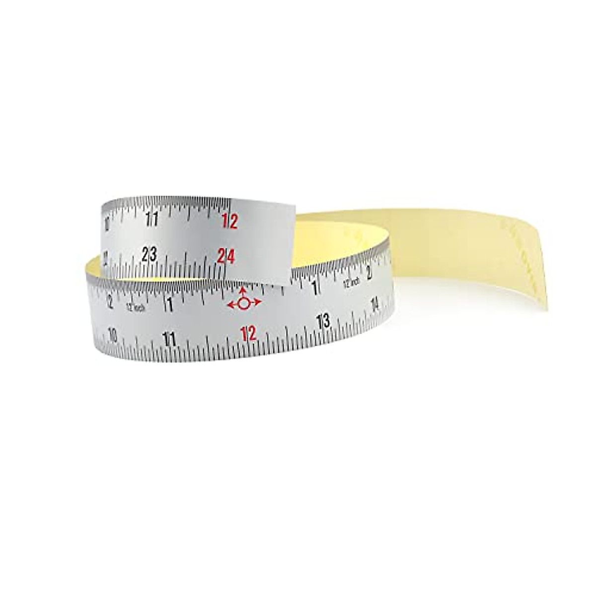 Self-adhesive Center Finding Ruler. Ideal for Woodworking, Metal Work, Construction and Around The Home (24inches)