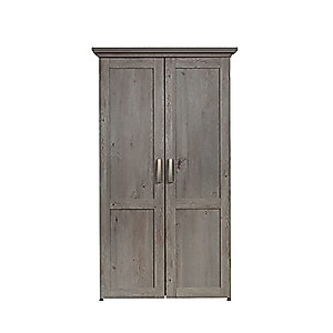 Sauder Miscellaneous Storage Craft & Sewing Armoire, L: 35.112" x W: 21.81" x H: 61.58", Mystic Oak Finish
