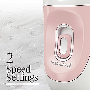 Remington Smooth & Silky Total Coverage Epilator, Electric Tweezing System, Pink, EP7010E