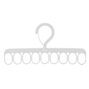 Gaweb Clothes Hanger, Laundry Drying Rack Multi-use Strong Construction Plastic Home Hotel Apartment Excellent Clamping Organizer Hanger for Gifts - White, One Size