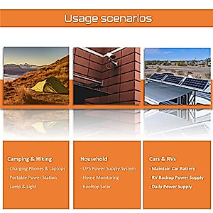 Yenergy 20 Watts 12V Solar Panel Solar Battery Charger & Maintainer 20W Mono Solar Panels Kit for RV Boat Marine Car with 10A Waterproof Solar Panel Charge Controller and Extension Cable