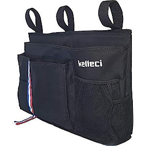 Kelleci Bedside Caddy - Hanging Bedside Organizer/Bedside Storage Bag for Bunk and Hospital Beds, Dorm Rooms Bed Rails/with 8 Pockets