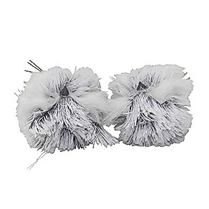 Kurt Adler 5-Inch Furry Gray Owl Set of 2