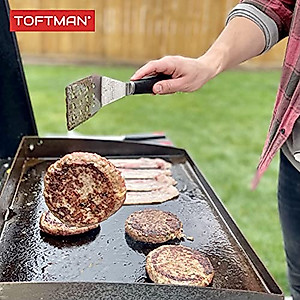 TOFTMAN Griddle Accessories Kit for Blackstone and Camp Chef - Flat Top Grilling Spatula and Stovetop Utensils Tool Set with Grill Tongs, Cleaning Kit, (Griddle Set)