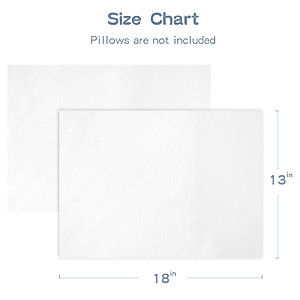 Zenssia Organic Cotton Toddler Pillowcase/Travel Pillowcase Pack of 2 Set 13x18 Inches with Envelope Closure - Soft & Breathable Baby Pillow Case Cover Solid White