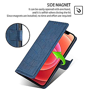 MojieRy Phone Cover Wallet Folio Case for Oppo REALME 7 PRO, Premium PU Leather Slim Fit Cover for REALME 7 PRO, 3 Card Slots, Good Design, Blue