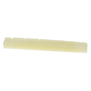 Dopro 43mm Flat Base Unbleached Pure Bone Nut Guitar Slotted Bone Nut fits Strat Tele 43x3.5mm
