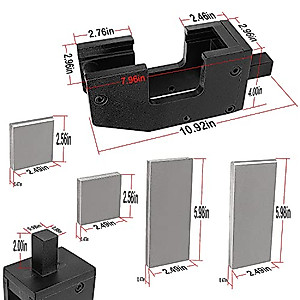 5 Pcs Blacksmith G2 Guillotine Tool, Blacksmith Slash Fullering Tool with Flat Dies for Round or Square Shoulders, Leaves, Cat Tails, Candle Cups etc, Black