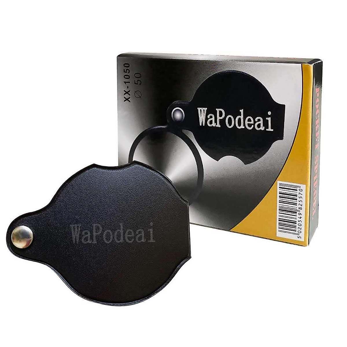 Wapodeai 2pcs 10x Small Pocket Magnify Glass Premium Folding Mini Magnifying Glass with Rotating Protective Sheath, Apply to Reading, Science, Jewelry, Hobbies, Books, 1.96in