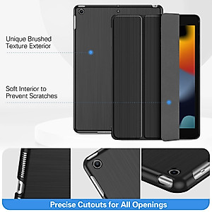 ProCase Smart Case for iPad 10.2 Case iPad 9th 8th 7th Generation Case, Hard Back Protective Cover iPad Case for iPad 10.2 Inch – Black
