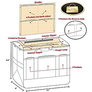 Pursfection TOTE Organizer - Brown/Pinwheel