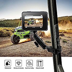 MAIKER UTV ATV Camera Mount Holder Compatible with GoPro, 1.75"-2" Roll Bar Compatible for All GoPro Models, Such as GoPro Hero 9, 8,7,5 4, Session, GoPro Max, Insta360 etc