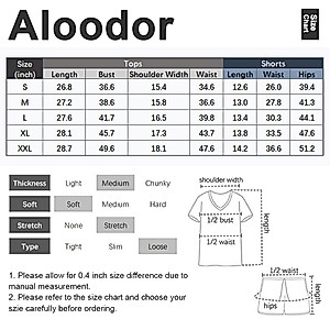 Aloodor Pajama Set for Women 2 Piece Short Sleeve V Neck Pjs Lounge Sets Sleepwear Soft Black L