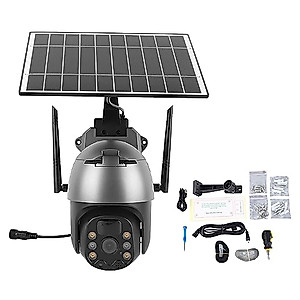 Solar Security Camera, WiFi Outdoor Camera, 4G Remote Control, PIR Motion Detection, Dual Light Source, Full Color Night Vision Camera, Home Surveillance Security Camera