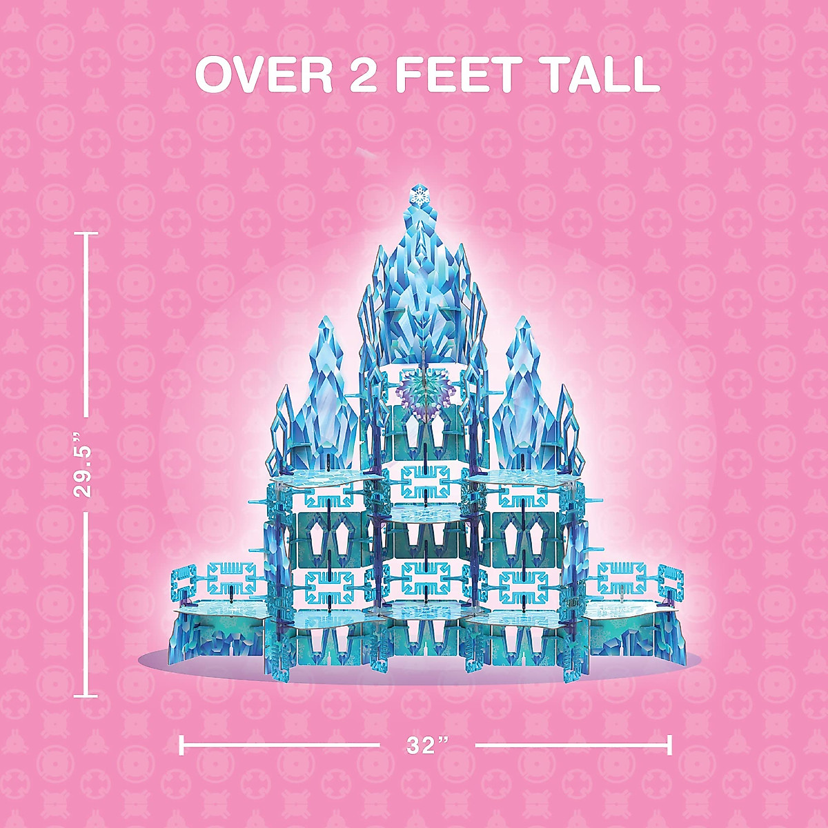 PINXIES Enchanted Ice Castle | Build-Your-Own Magical Kingdom Play Set, Kids 3D Puzzle Toy - STEM Girl Toys Ages 6-7 and Up