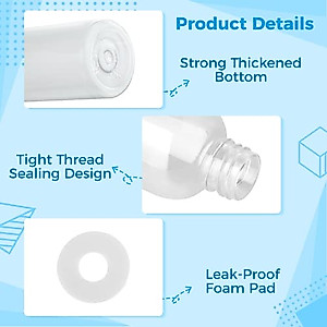 32PCS Clear Dispensing Bottles, 4oz Plastic Squeeze Bottles with Twist Top Caps for Oils Inks Liquids, Household Round Squeeze Bottles for Crafts Kitchen Food Making