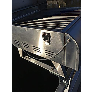 CUISINART Grill Modified for Pontoon Boat with Arnall's Stainless Grill Bracket Set + Chef Professional Featuring Full Stainless-Steel Construction