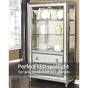 Maelsrlg PAR16 LED Short Neck Recessed Spotlight Bulb, 6W(60W Equivalent) Curio Cabinet Light Bulb, Flicker-Free, 600 Lumens, Daylight 5000K, E26 Medium Base, Non-Dimmable, 4-Pack