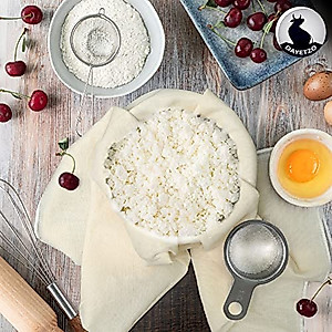 Dayetzo Cheese Cloth Grade 90, XL Cheesecloth for Straining, Unbleached 100% Organic Fine Mesh Cotton Washable Fabric 18 Sq. Ft. Large, Reusable Muslin Cloth for Cheese Making and Cooking (2 Yards)