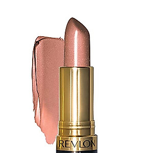 Revlon Super Lustrous Lipstick, High Impact Lipcolor with Moisturizing Creamy Formula, Infused with Vitamin E and Avocado Oil in Nude / Brown Pearl, Champagne on Ice (205)