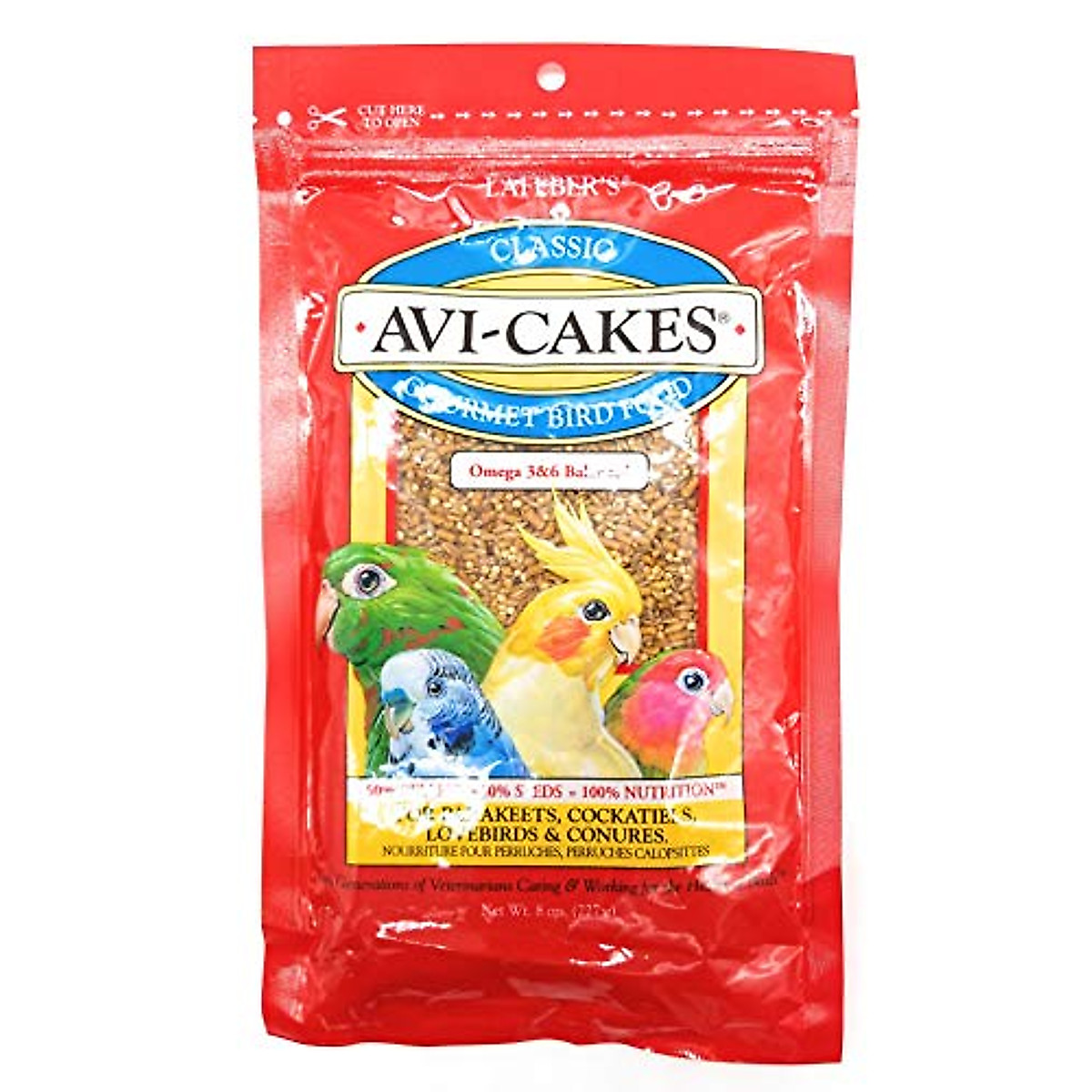 (3 Pack) Lafeber's Original Flavor Avi-Cakes for Parakeets, Cockatiels & Conures