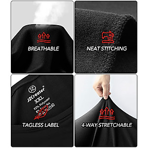 JZCreater Thermal Underwear for Men, Mens Long Johns Thermal Underwear Set, Winter Fleece Lined Base Layer Set for Cold Weather (Large, Black)